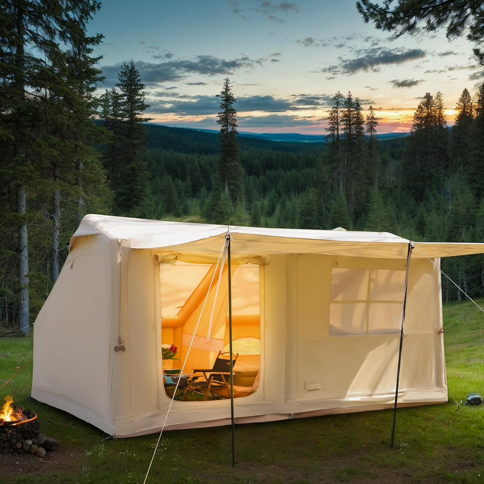 4 Season Inflatable Glamping Tent for Easy Family Camping – GearMustHave