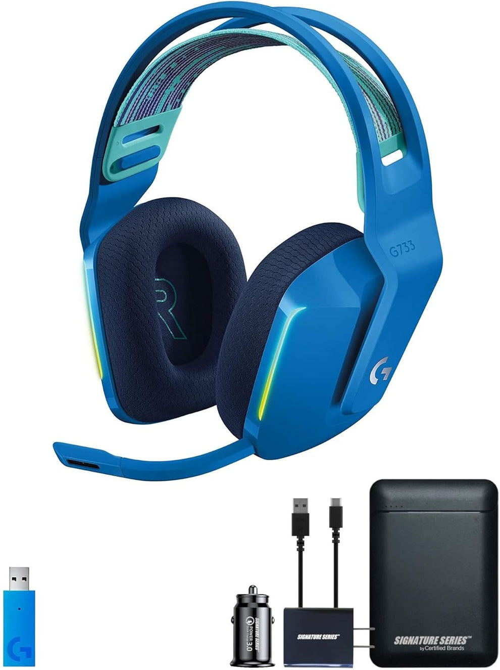 Logitech G733 Wireless Headset, RGB with Power Bundle – GearMustHave