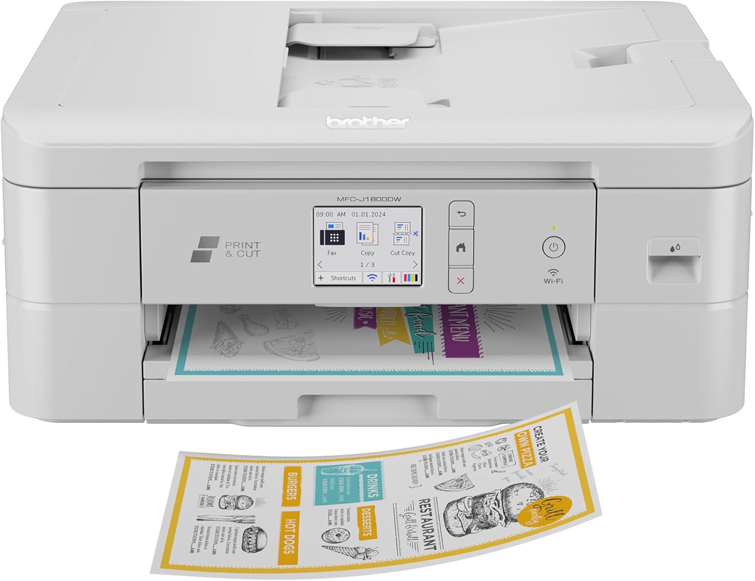 Brother Wireless Color Inkjet Printer with Auto Paper Cutter – GearMustHave