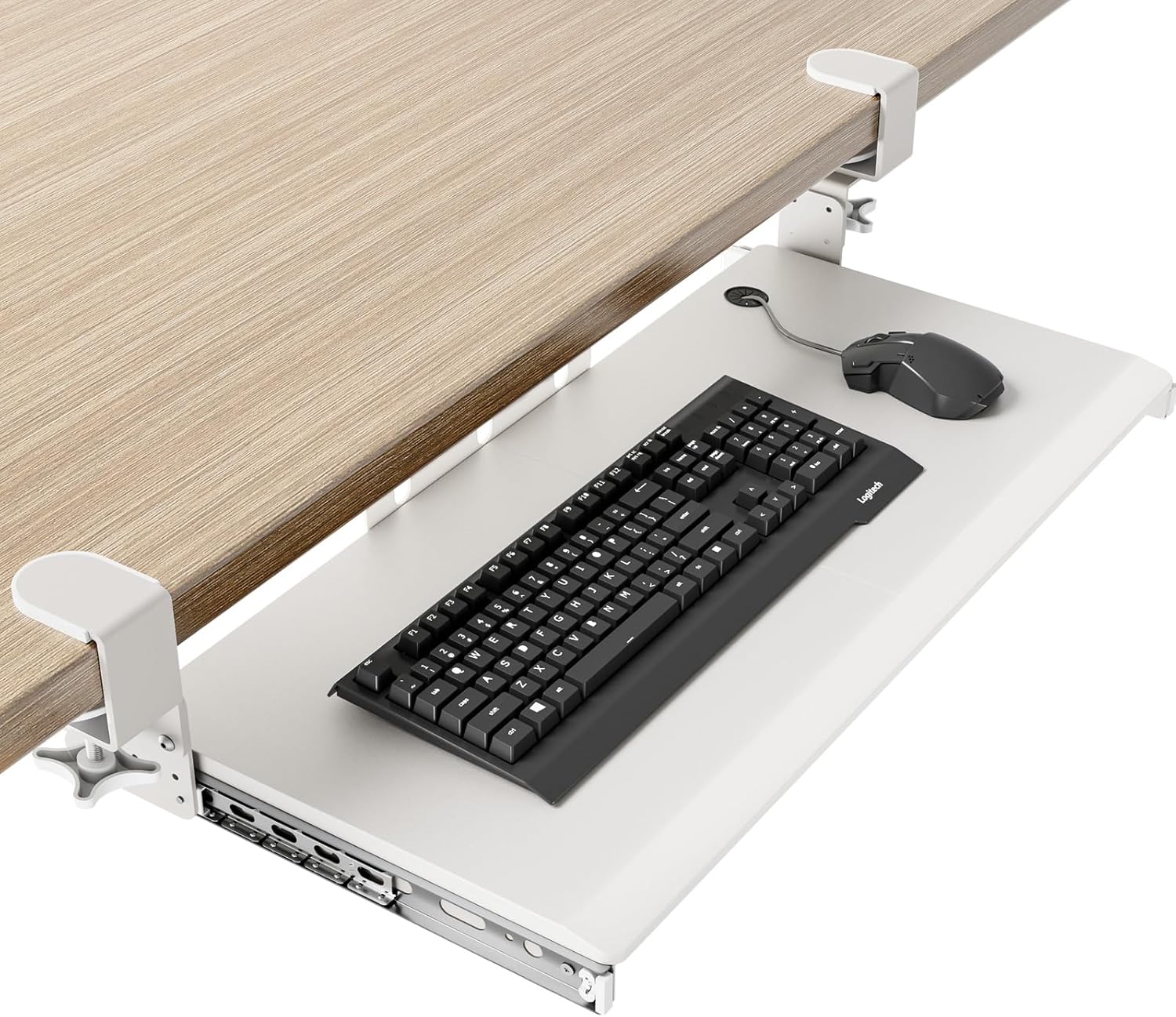 Effortless Ergonomic Typing: 27.3 x 11 Pull-Out Keyboard Tray ...