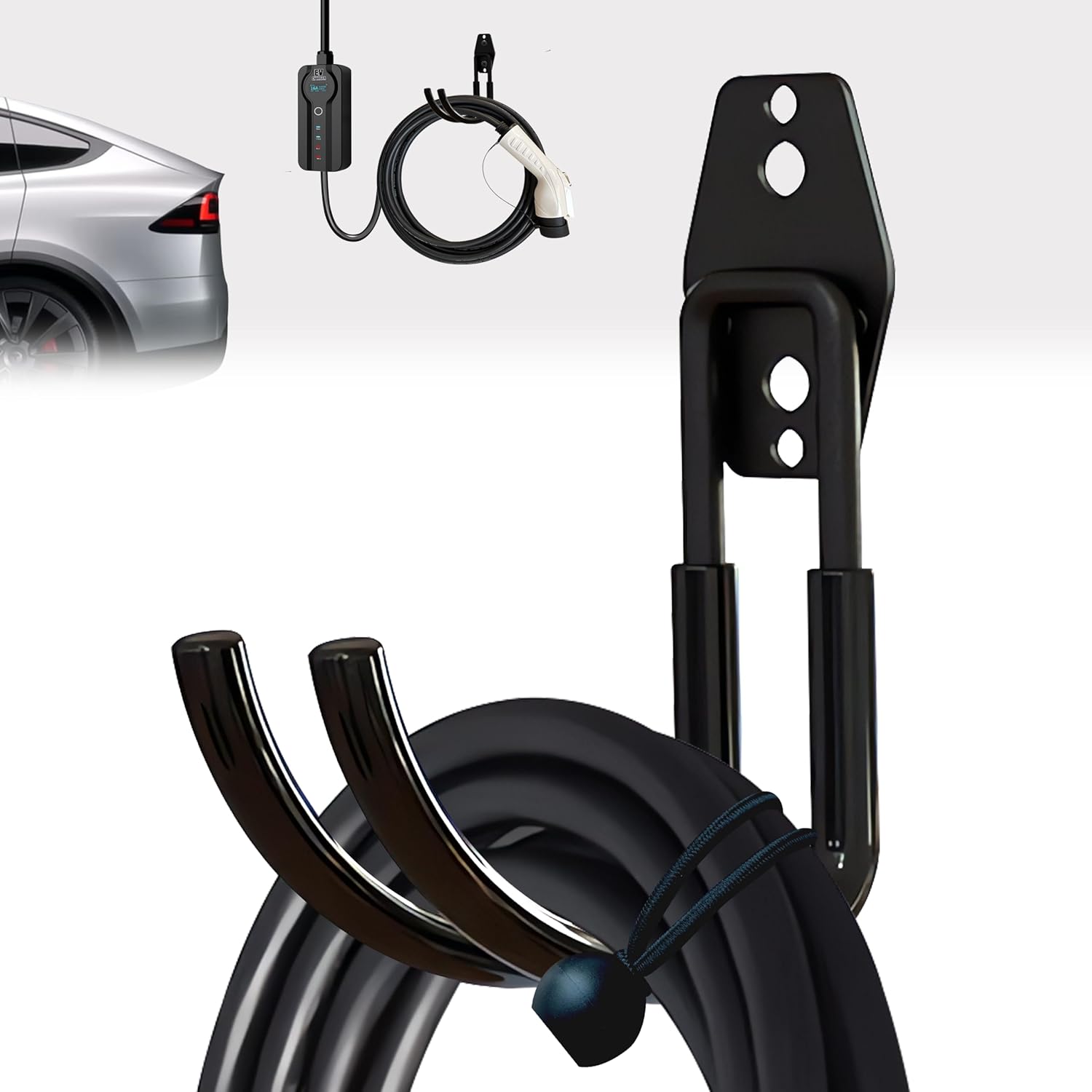 Wall-Mounted EV Charger Holder | Cable Retractor J-Hook by Nexoroot ...