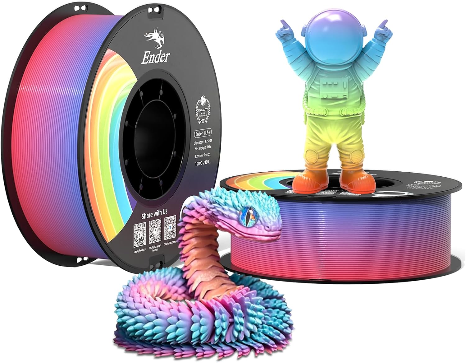 Tougher Prints Guaranteed! Creality Rainbow PLA+ Filament – GearMustHave