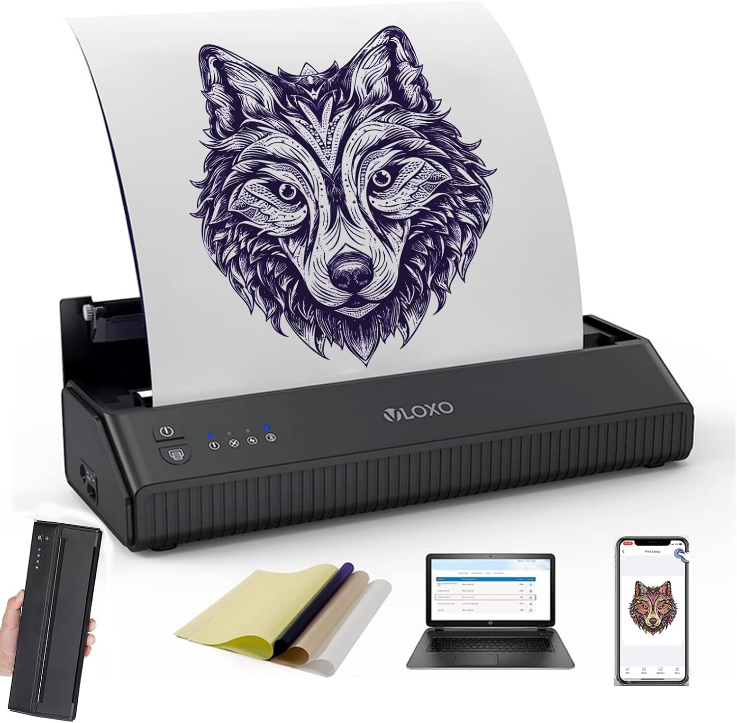 Portable Wireless Tattoo Stencil Printer - Android/iOS Compatible ...