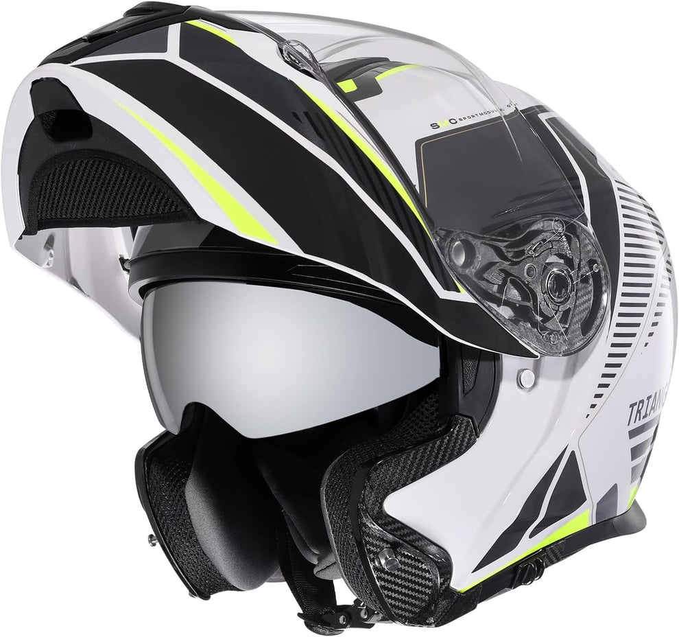 TRIANGLE Modular Motorcycle Helmet | Flip Up Dual Visor – GearMustHave