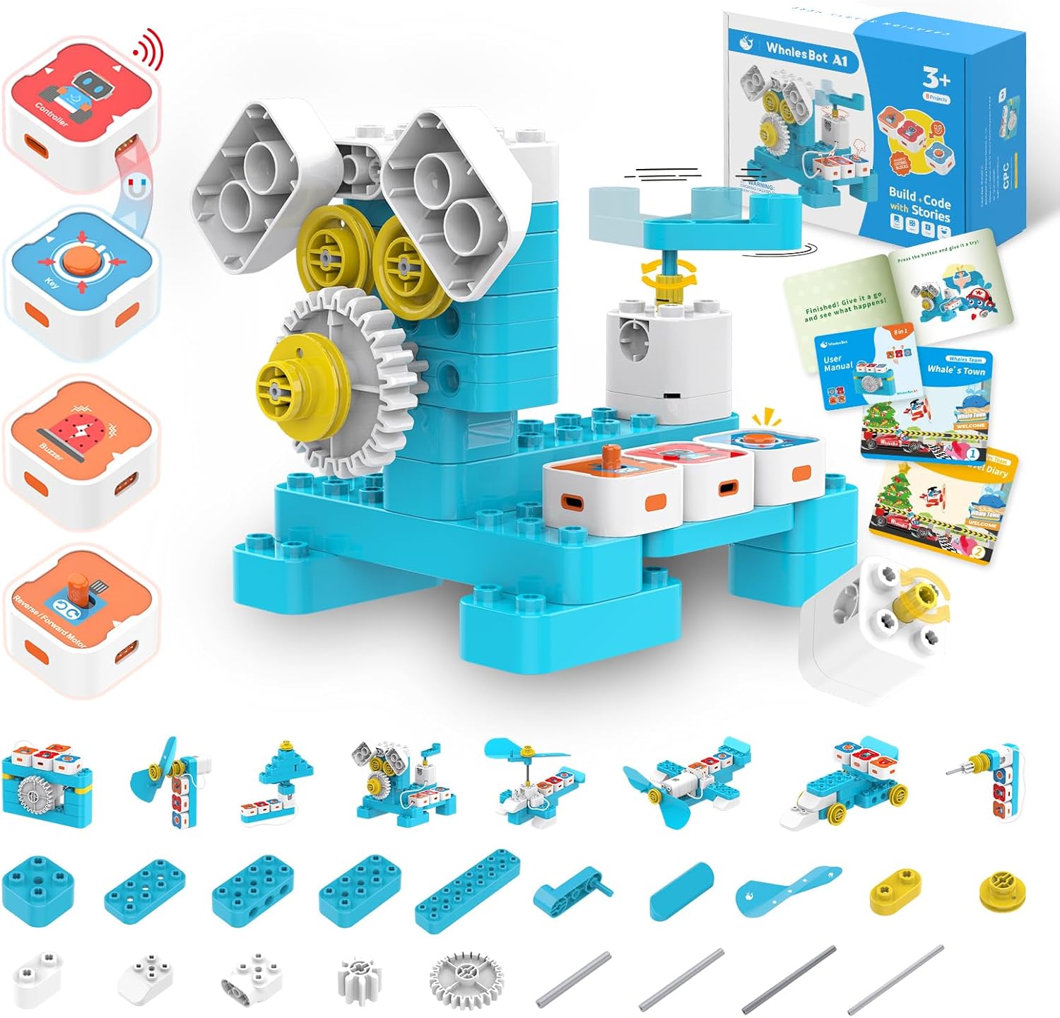 WhalesBot A1 Kids Coding Robot - 8-in-1 Interactive Set – GearMustHave
