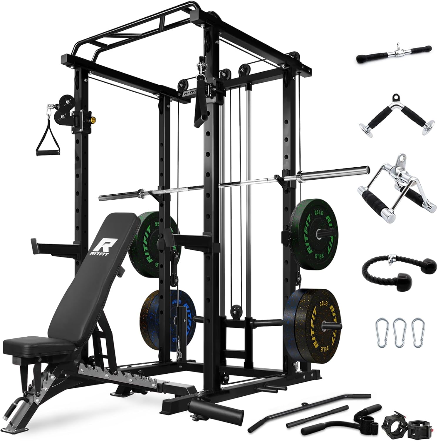 RitFit Power Cage: 1000LB Squat Rack & More – GearMustHave