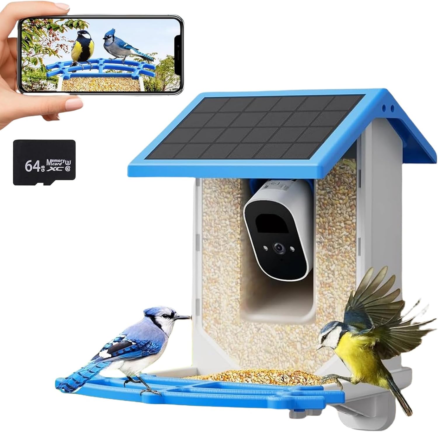 Solar-Powered Bird Cam: 4MP Full HD, Auto-Capture & Bird Detection ...