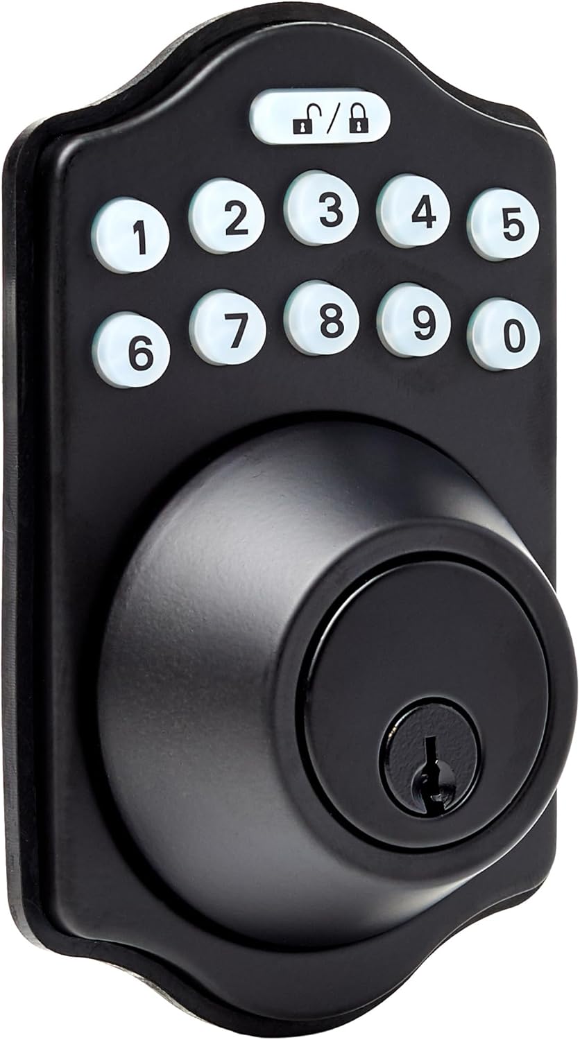 Keyless Entry Deadbolt Lock, Matte Black – GearMustHave