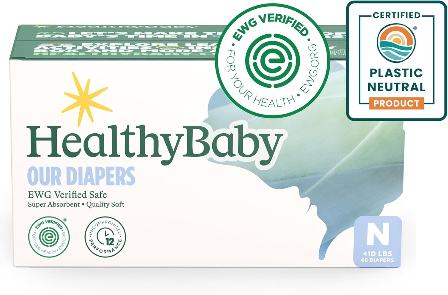 EWG Verified Soft Plant-Based Newborn Diapers – GearMustHave