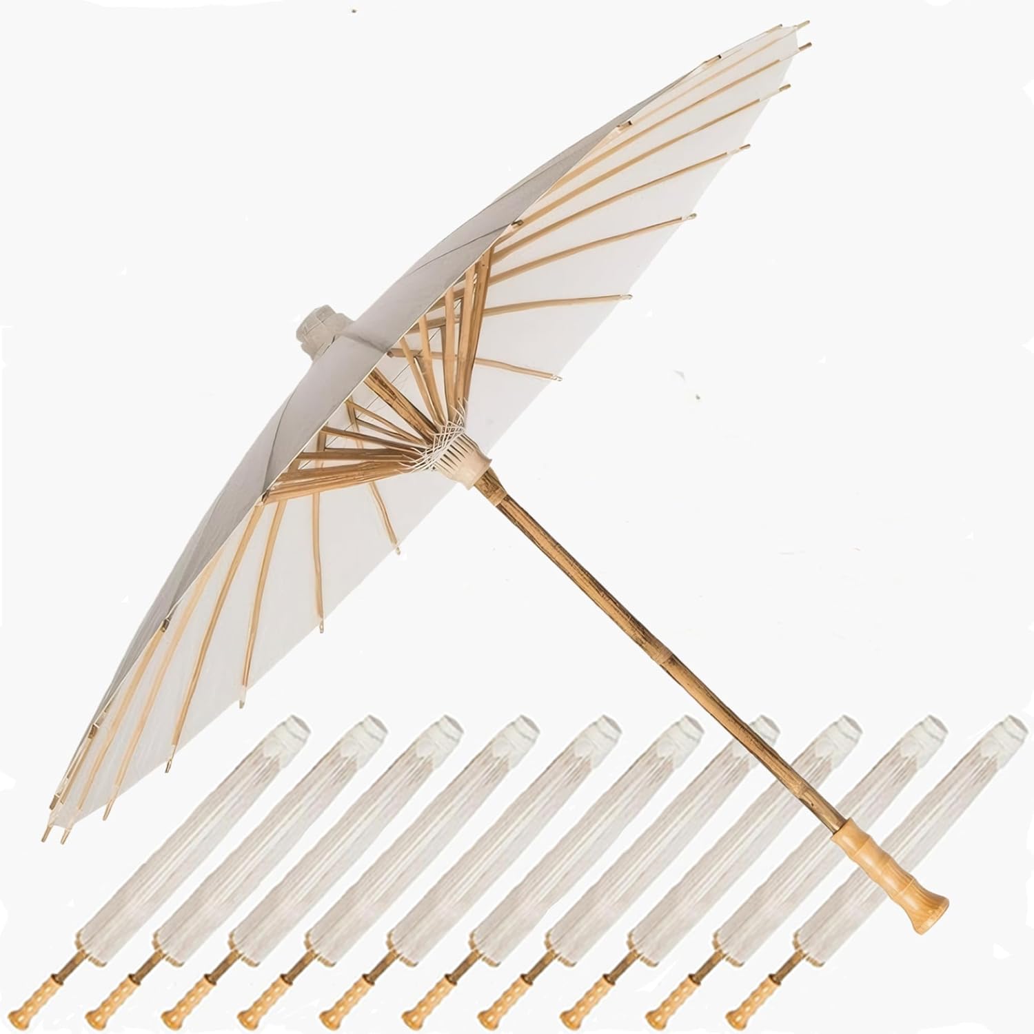 Handmade White Paper Parasol Set - Perfect Wedding Decor – GearMustHave