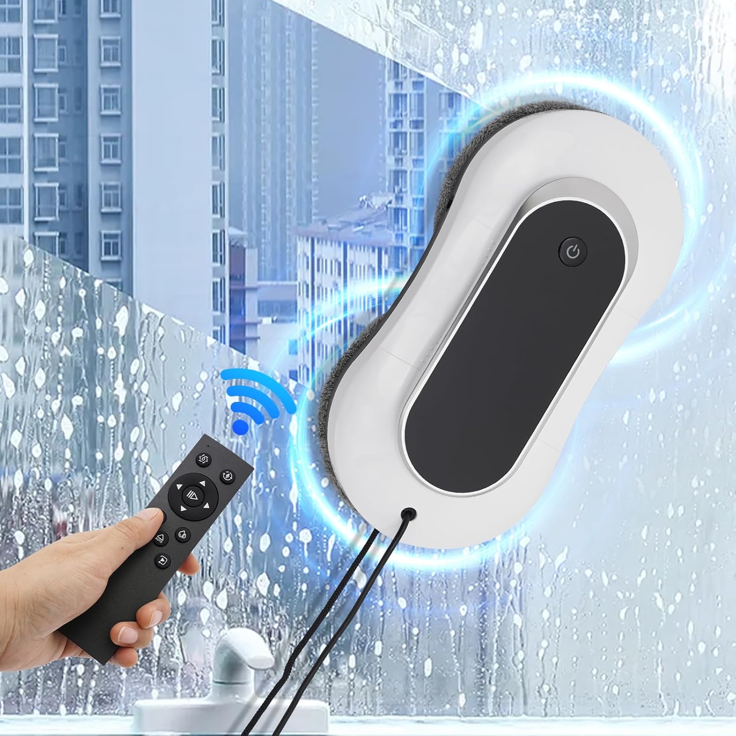 Dual Water Spray Window Cleaning Robot - Powerful 3200Pa Suction ...