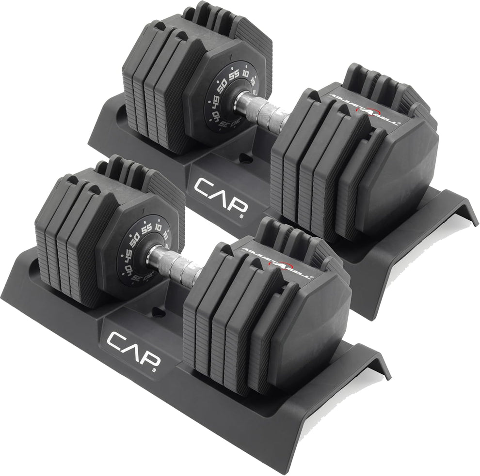 55 lb Adjustable Hex Dumbbells - Customizable Handles! – GearMustHave