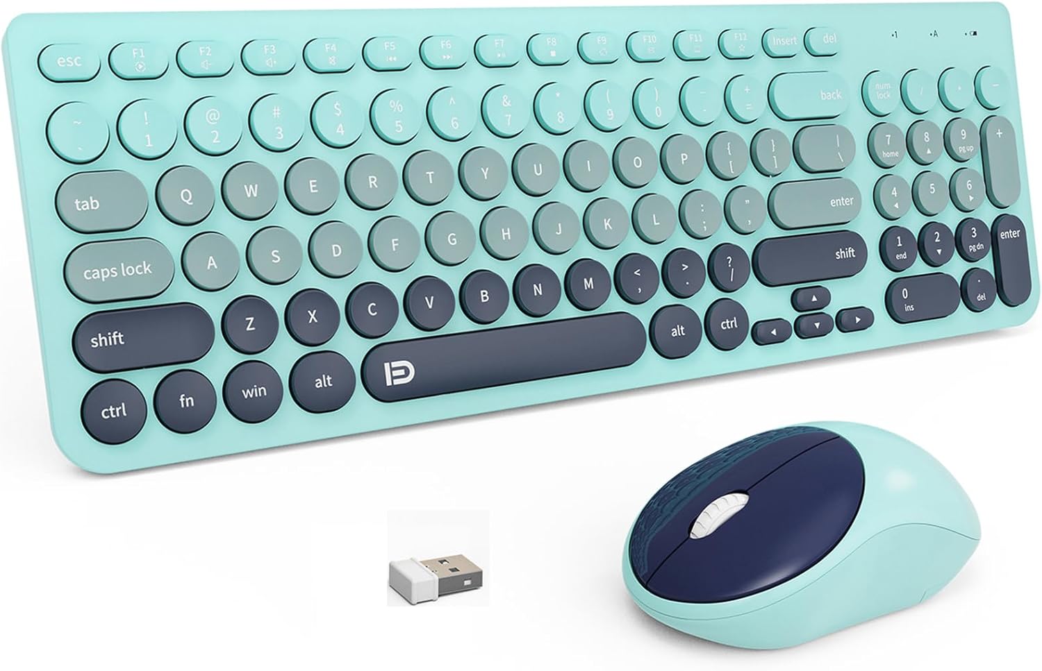 Indigo Blue Slim Wireless Keyboard & Mouse Combo – GearMustHave