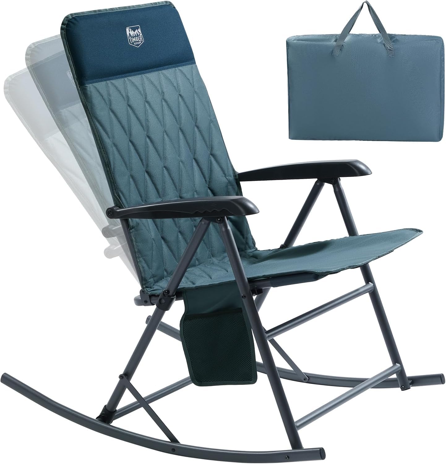 TIMBER RIDGE Adjustable Rocking Camping Chair - Ultimate Comfort ...