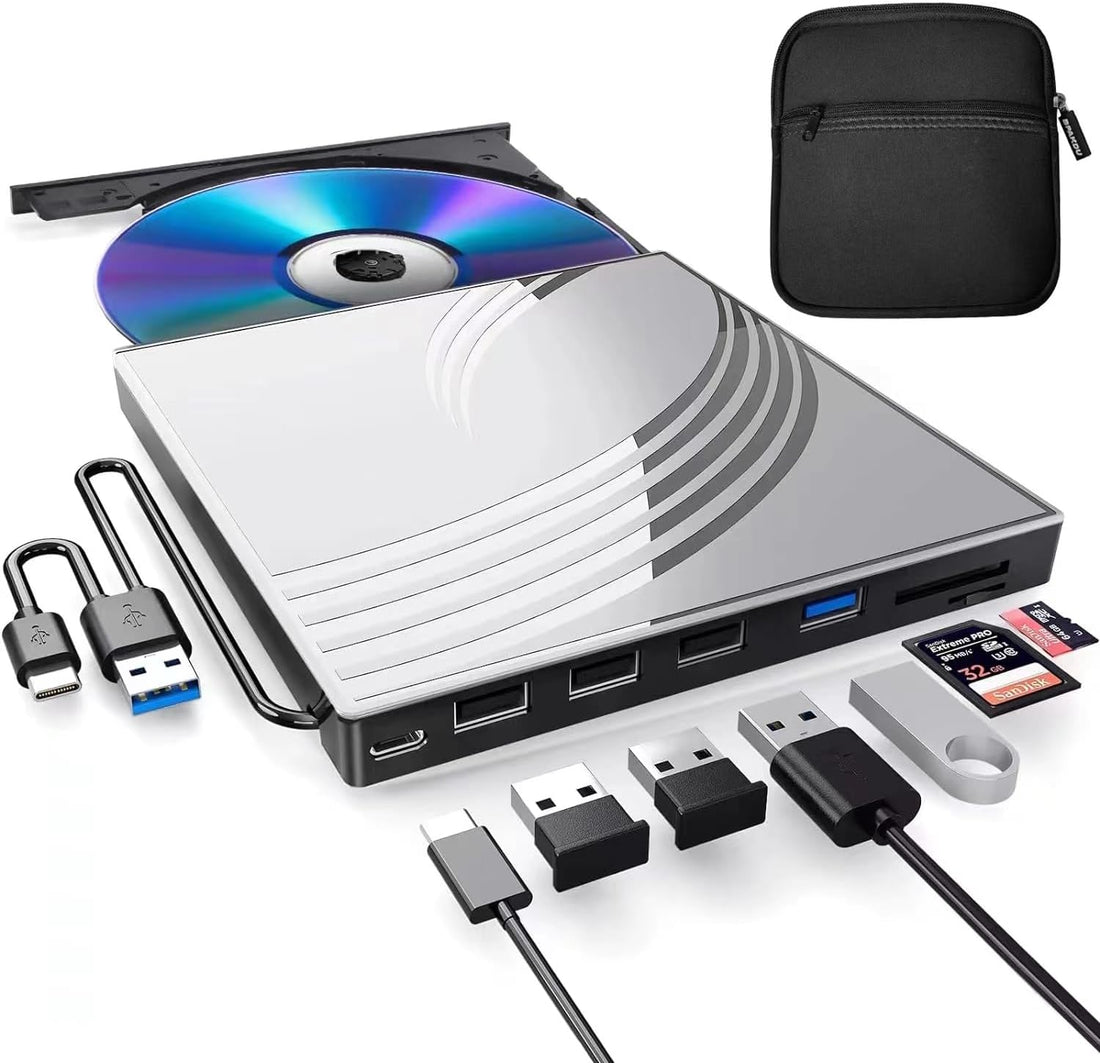Portable External CD/DVD Drive with Storage: BPAKDU – GearMustHave