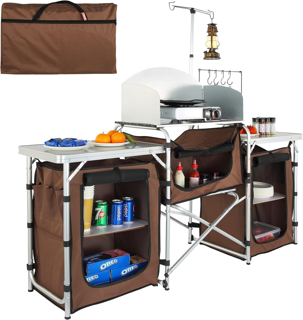 VEVOR Camping Kitchen Table: Portable Cook Station – GearMustHave