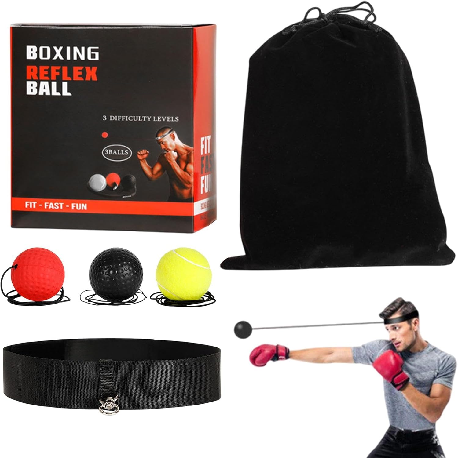 Adjustable Boxing Reflex Ball Set – GearMustHave