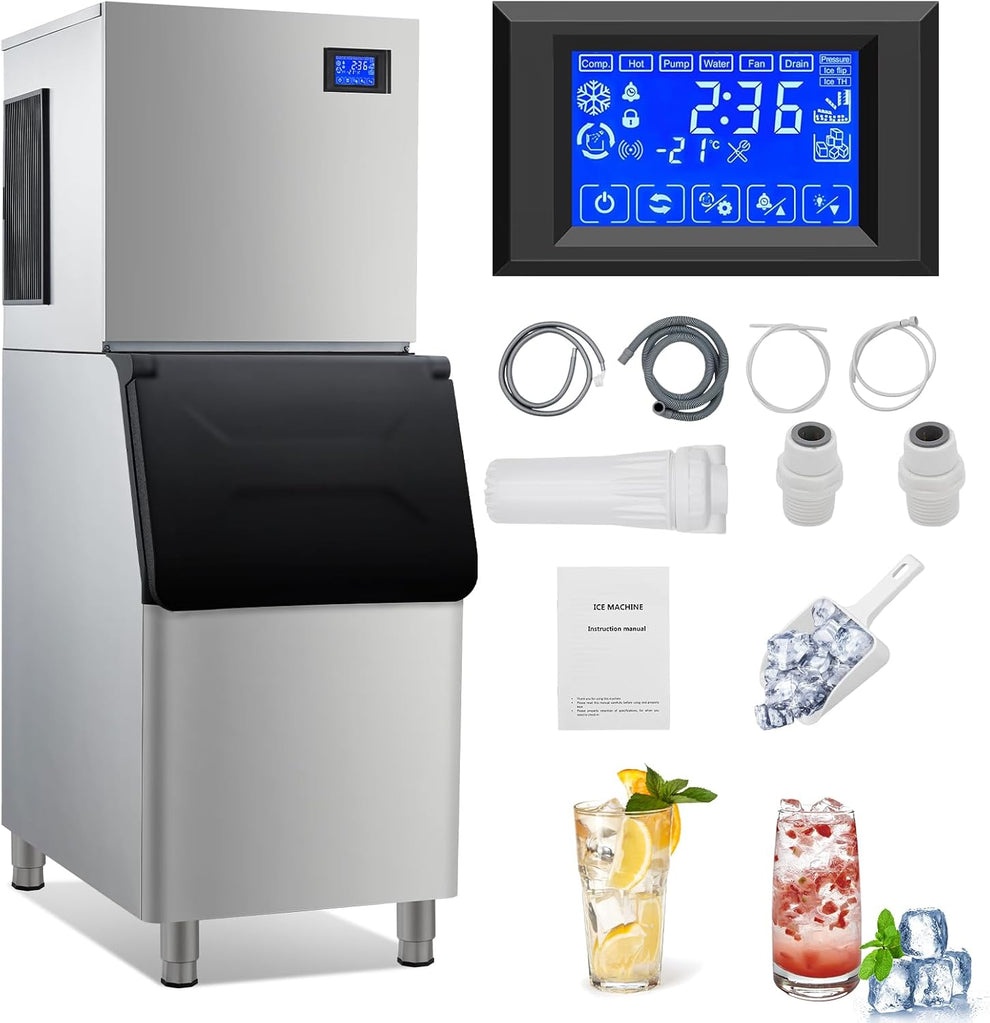 350Lbs Daily Ice Maker with Self-Cleaning - PioneerWorks – GearMustHave
