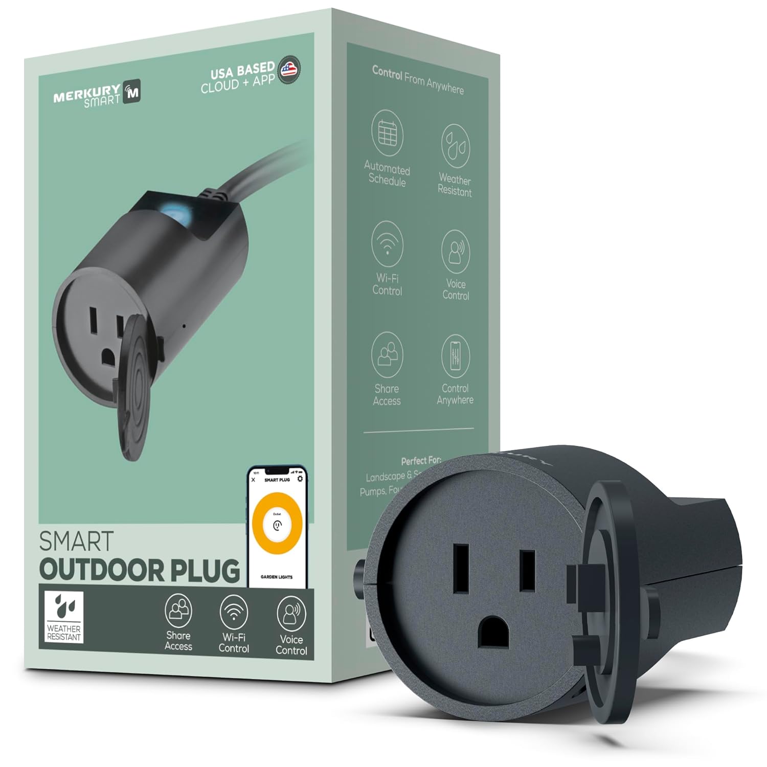 Smart Outdoor Plug - Weather-Resistant, Alexa Compatible – GearMustHave