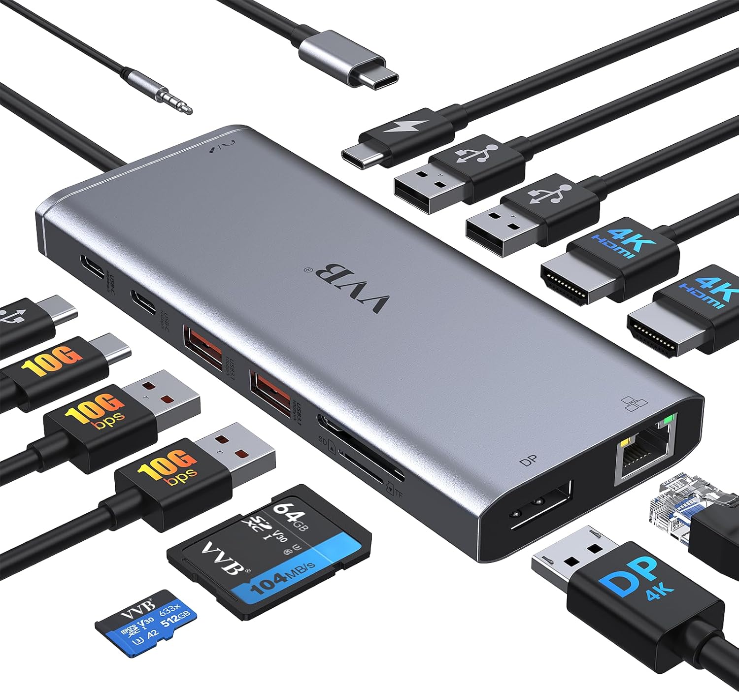Ultimate Dual Monitor Docking Hub for Dell/Lenovo/HP Laptops – GearMustHave