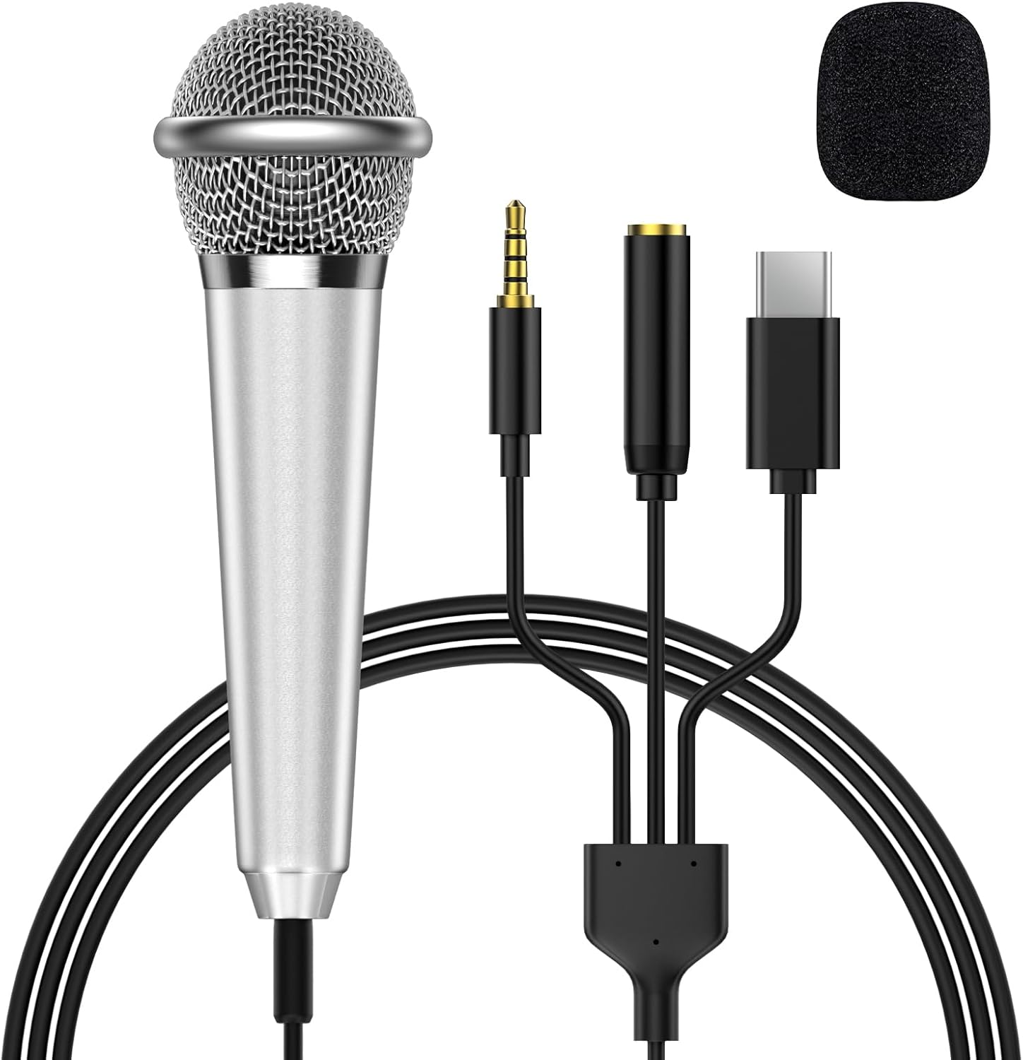 Portable 2-in-1 Mini Microphone for Vlogging & Karaoke - NICHOM ...