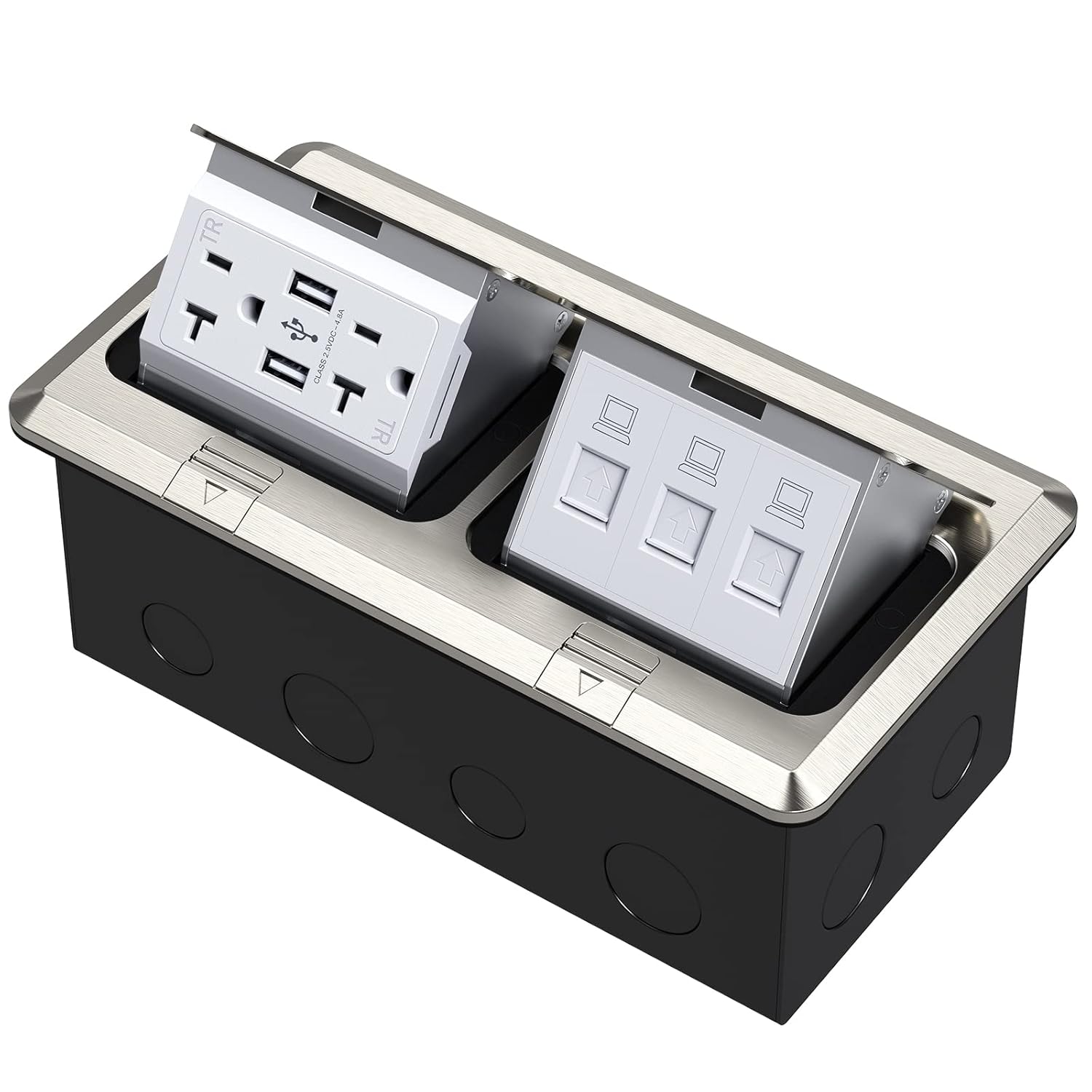 Stainless Steel Pop-Up Outlet Kit, Waterproof IP44 – GearMustHave