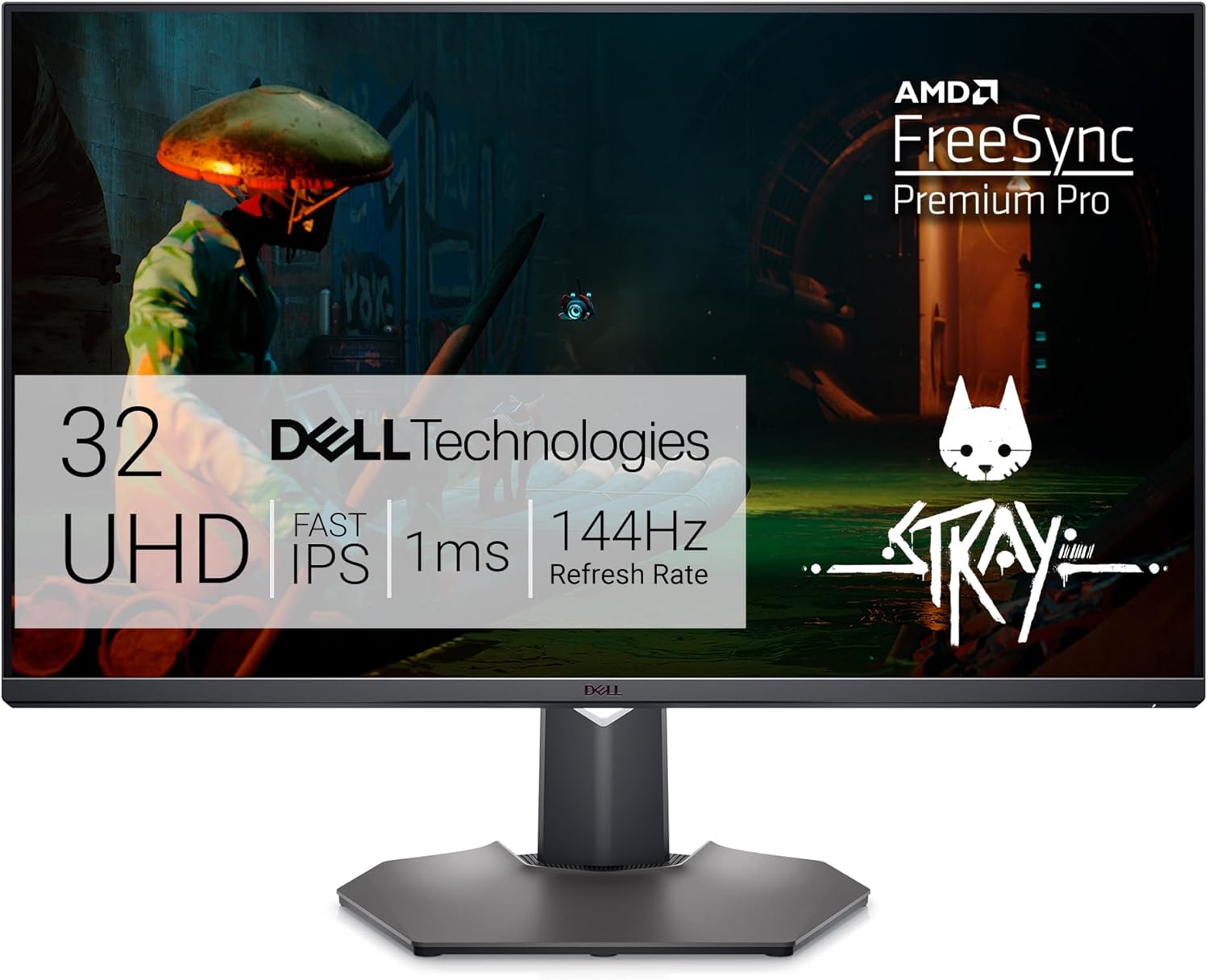 Dell 32-Inch 4K Gaming Monitor - Ultra HD 144Hz, FreeSync/G-SYNC, Adju ...