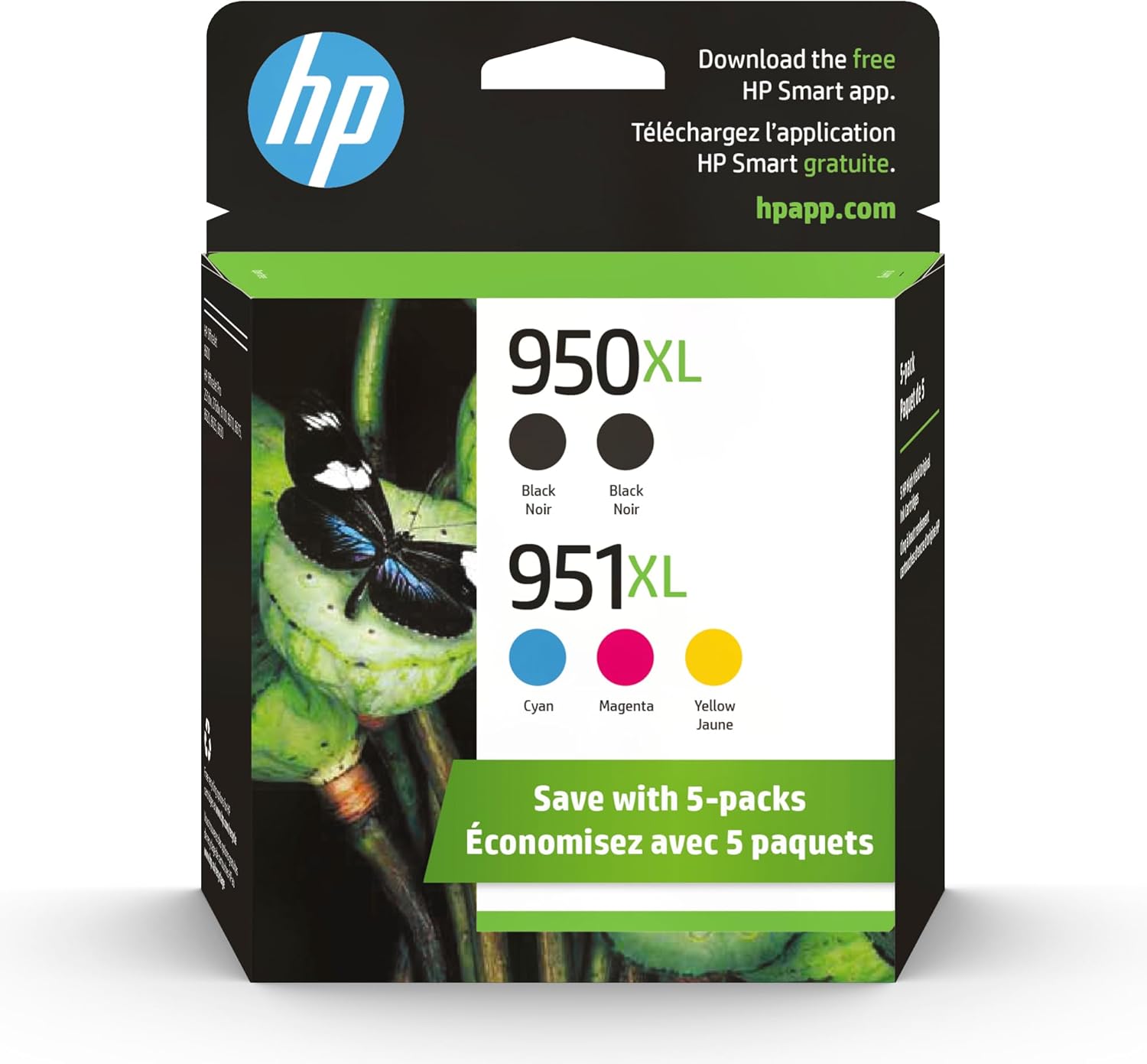HP 950XL/951XL High-yield Ink 5-pack - Instant Ink Compatible ...