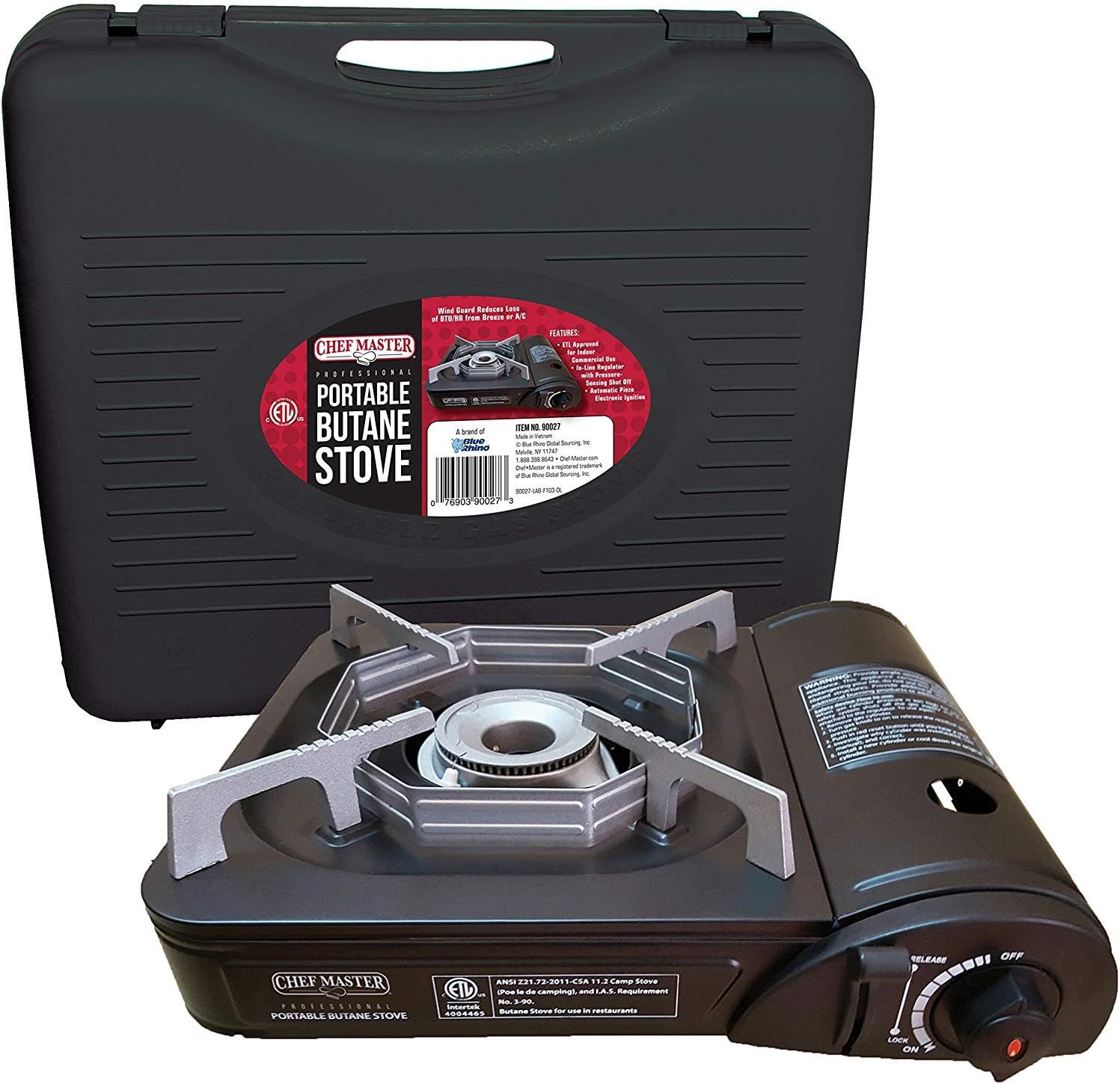 Chef Master Portable Butane Stove: 7,650 BTU Piezo Ignition – GearMustHave