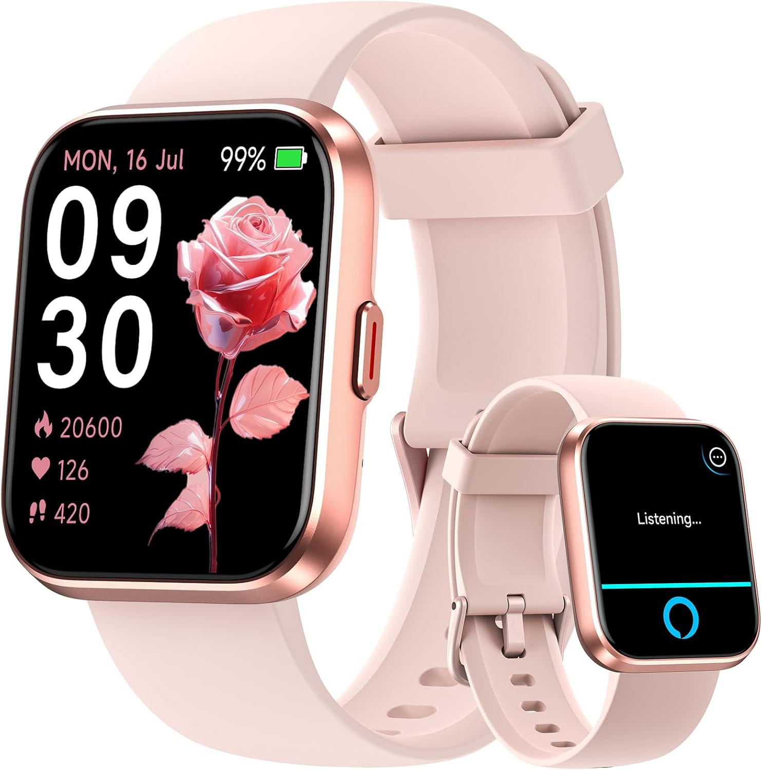Fitpolo Women's Smartwatch: Alexa Built-in, 1.8'' HD Screen, IP68, Fit ...