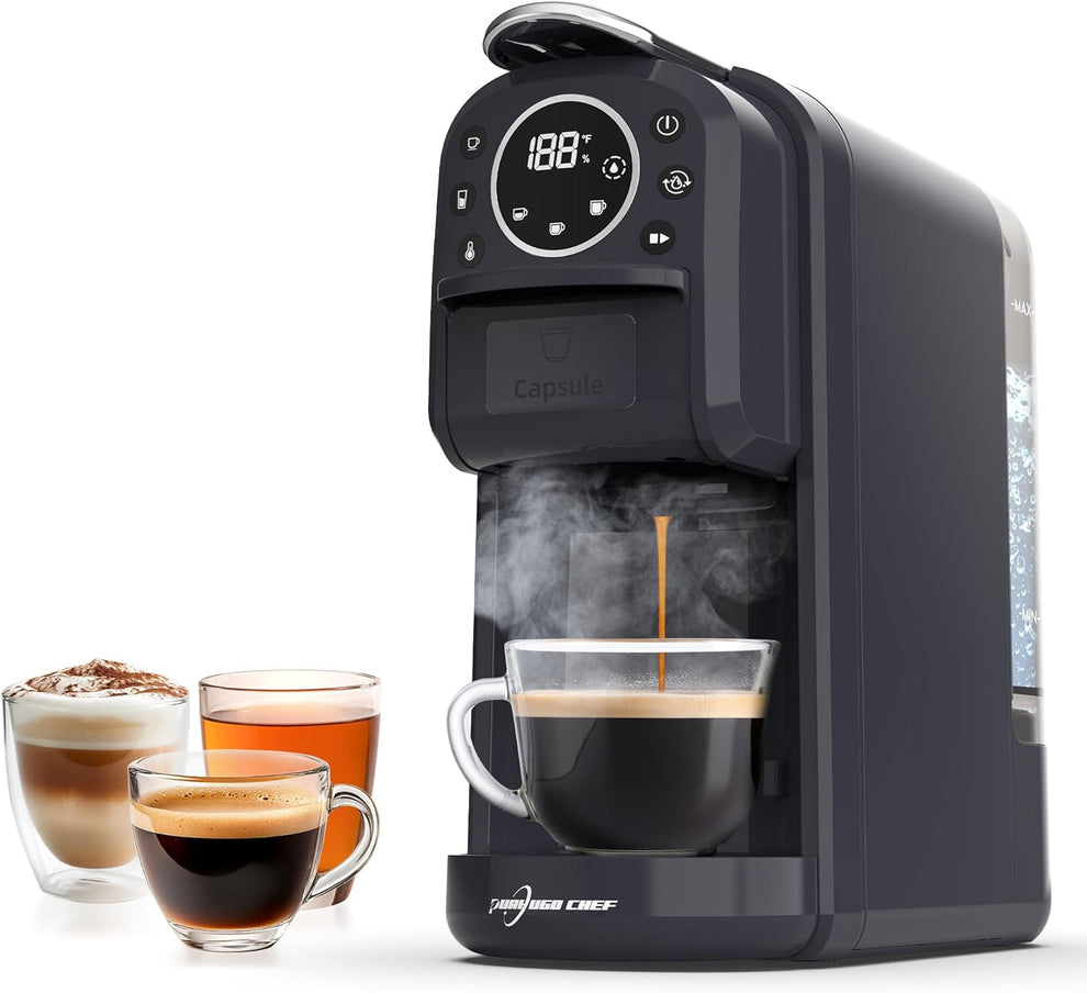 Versatile Espresso Machine, 20Bar Pressure, Pod & Ground Coffee, Smart ...