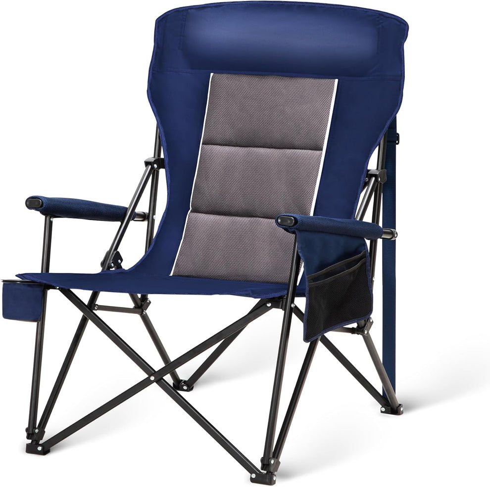 LET'S CAMP Heavy Duty Oversized Chair - High Back Support, 500LB Capac ...