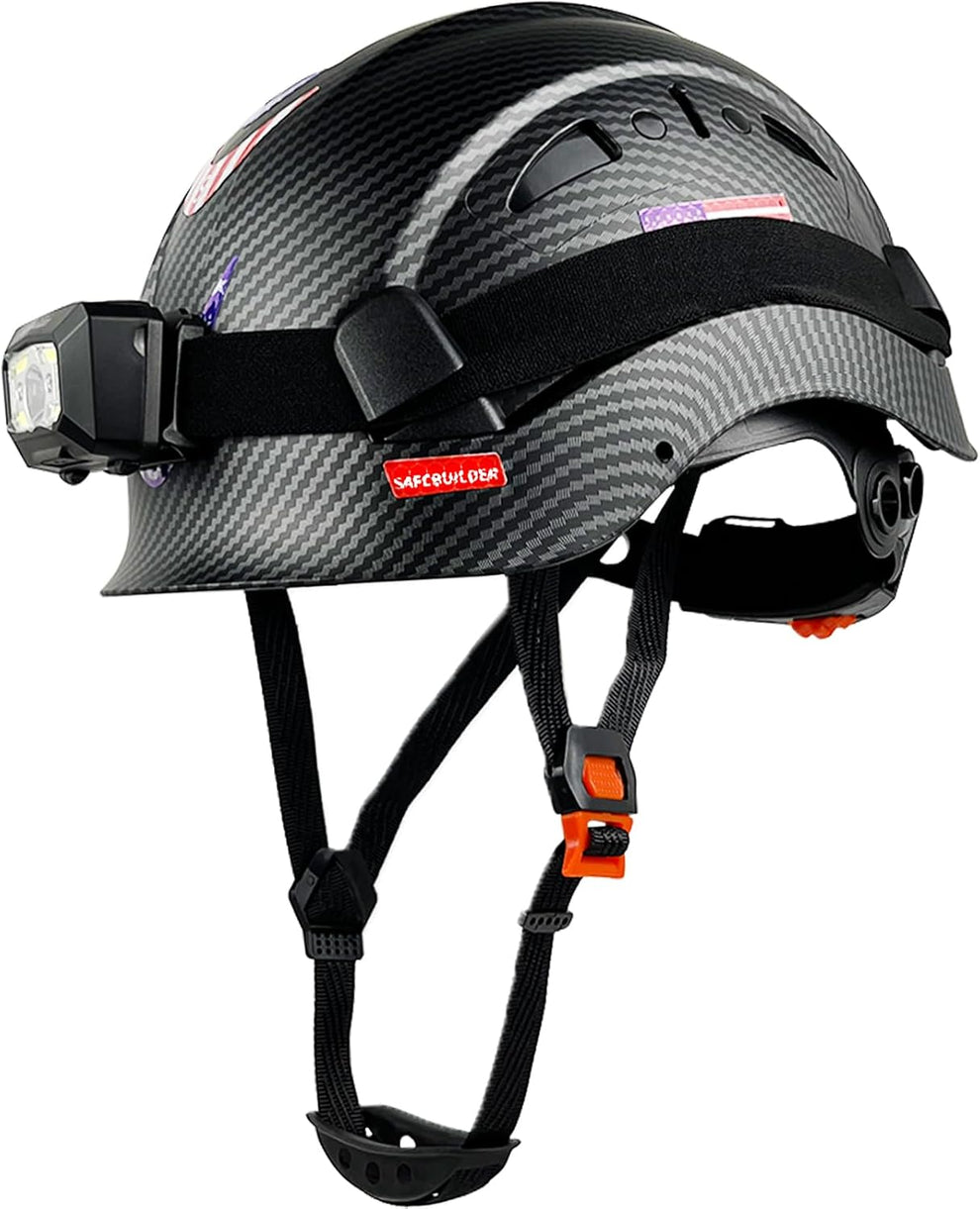 SAFEBUILDER Hard Hat with Headlight - Safety & Visibility – GearMustHave