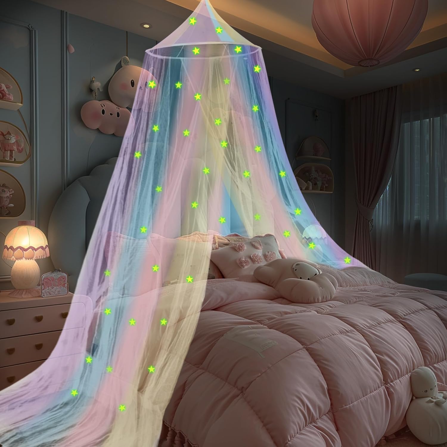 Glowing Stars Bed Canopy for Girls – GearMustHave