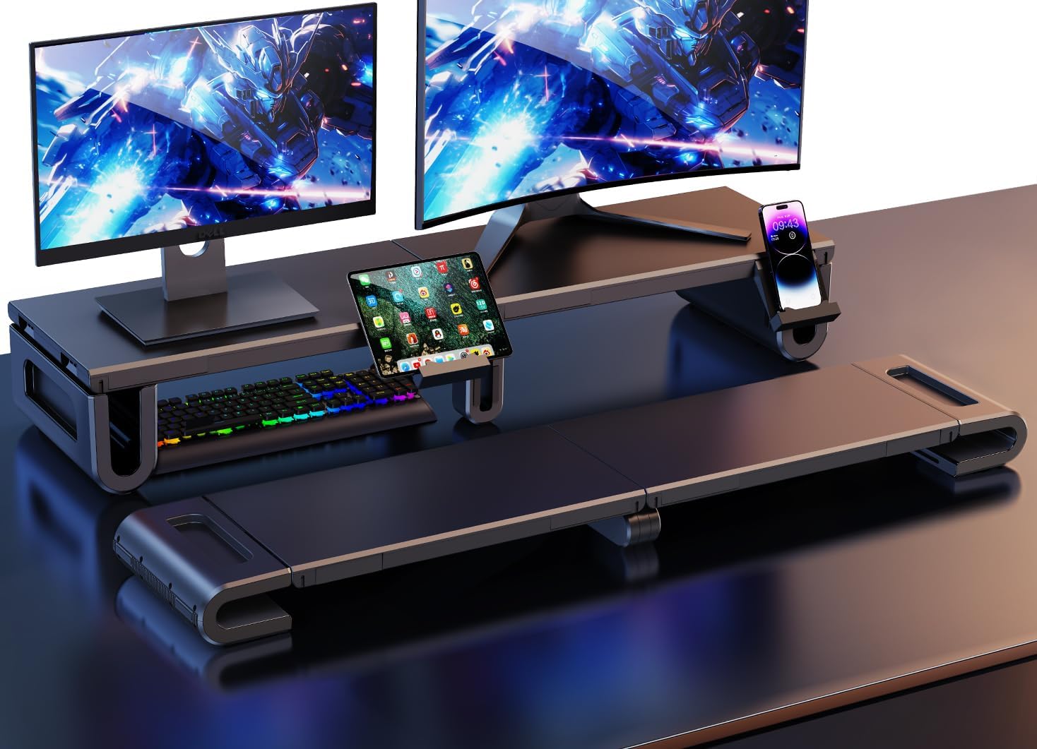 Elevate Productivity with Dual Monitor Stand – GearMustHave
