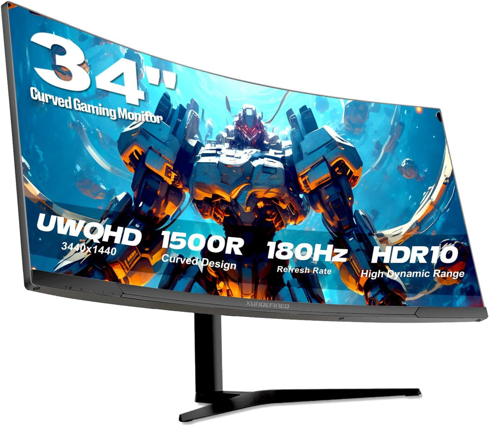Immersive 180Hz Curved Gaming Monitor - Ultrawide UWQHD 3440x1440 ...