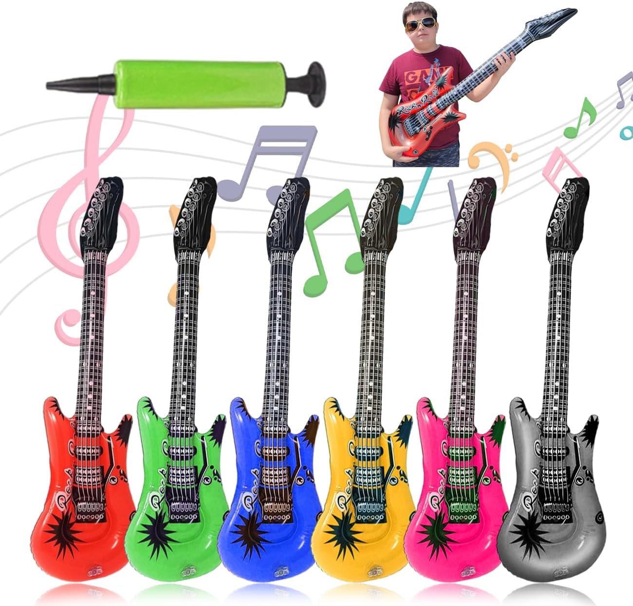 Inflatable Rock Star Guitars Set - Party Photo Booth Props ~ – GearMustHave