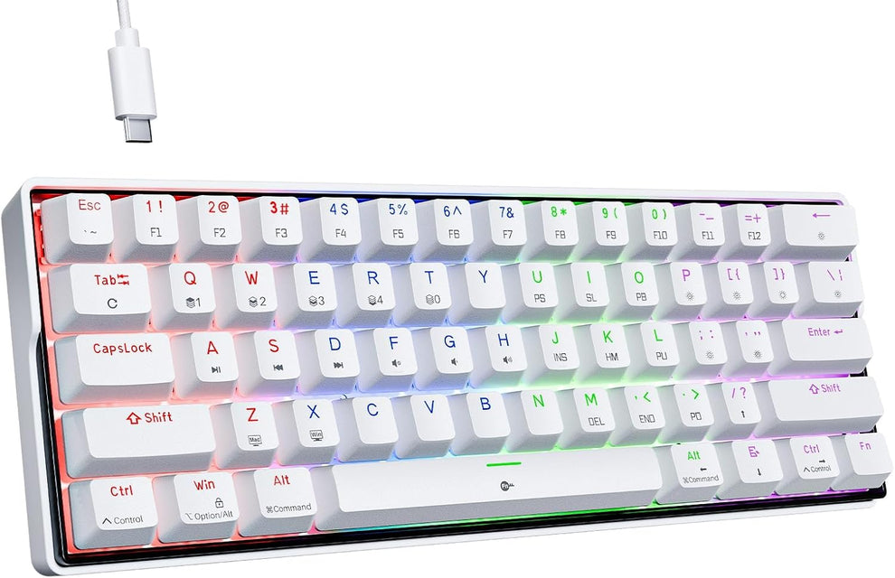 KEMOVE K61SE Gaming Keyboard - Ultimate Compact 61-Key RGB Backlit ...