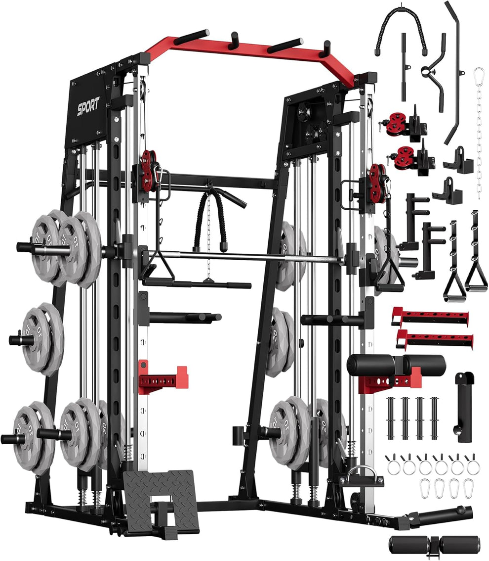 Ultimate Home Gym Powerhouse: 2200LBS Smith Machine – GearMustHave