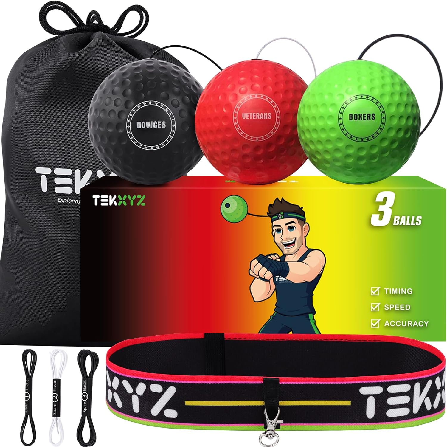 TEKXYZ Reflex Ball Set: Boost Speed & Coordination! – GearMustHave