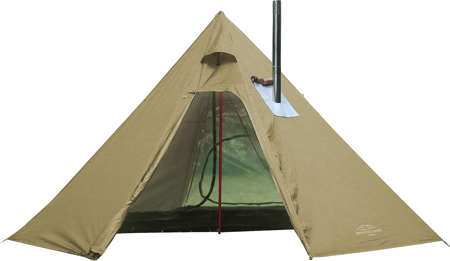 4 Person Lightweight Tipi Hot Tent with Standing Room - Preself ...