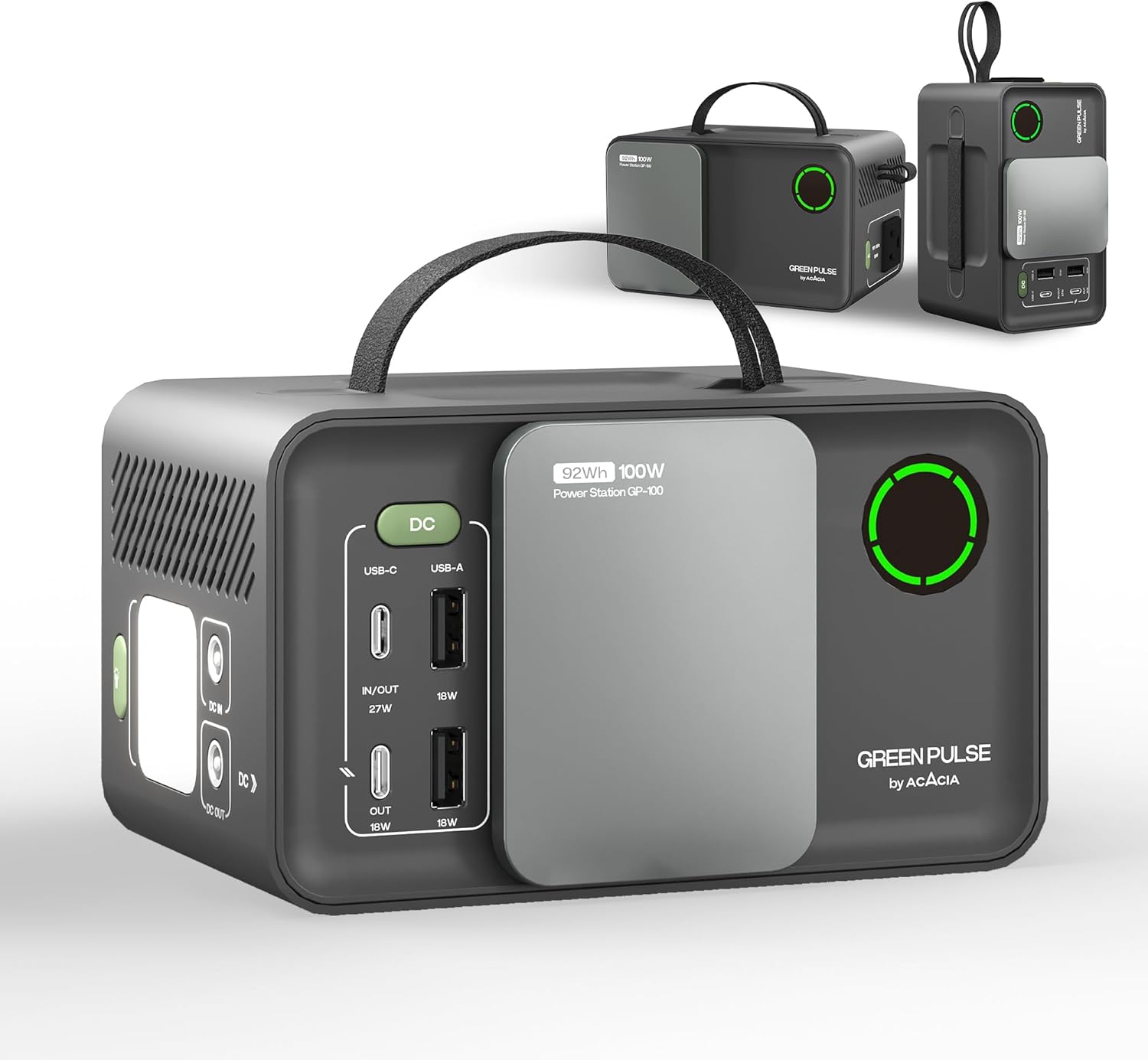 ACACIA Portable Power Station: 25600mAh Lithium Battery with 100W AC,D ...
