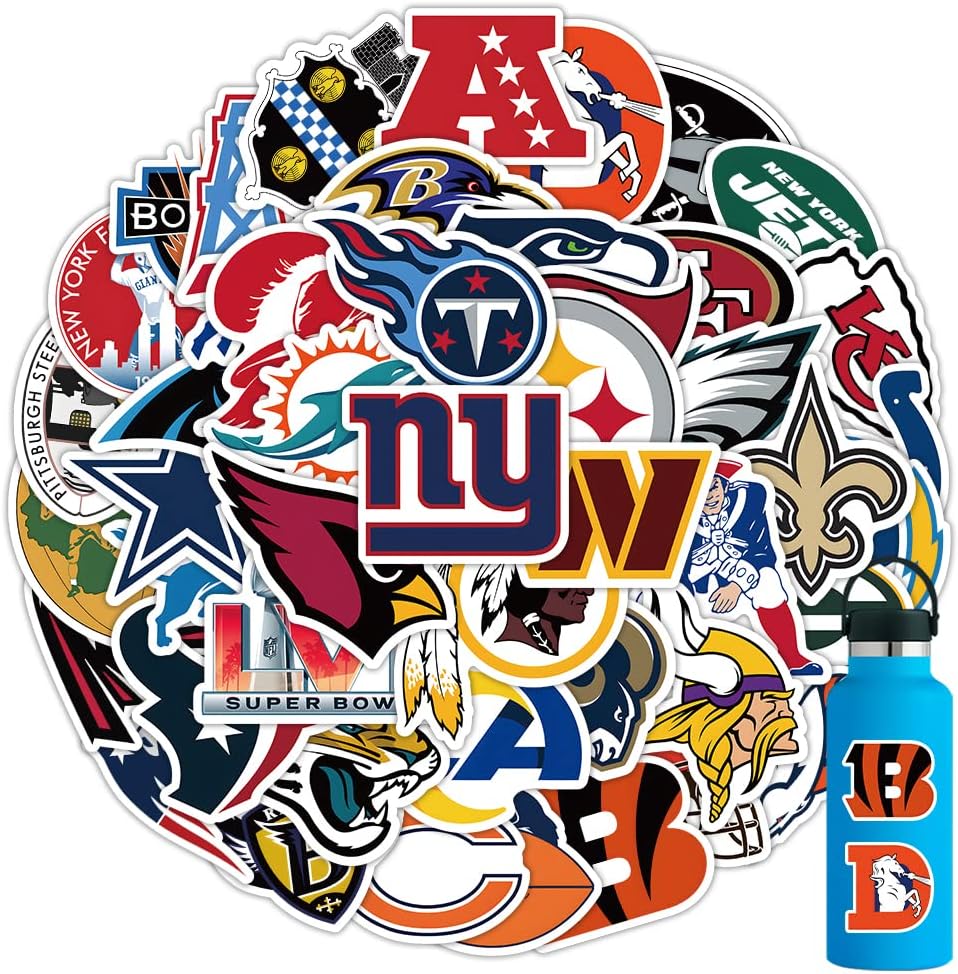 Football Team Logo Sticker Pack - Waterproof Decals for Fans – GearMustHave
