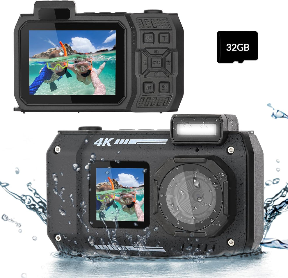 4K Underwater Camera - Dual Screens, Selfie Mode – GearMustHave