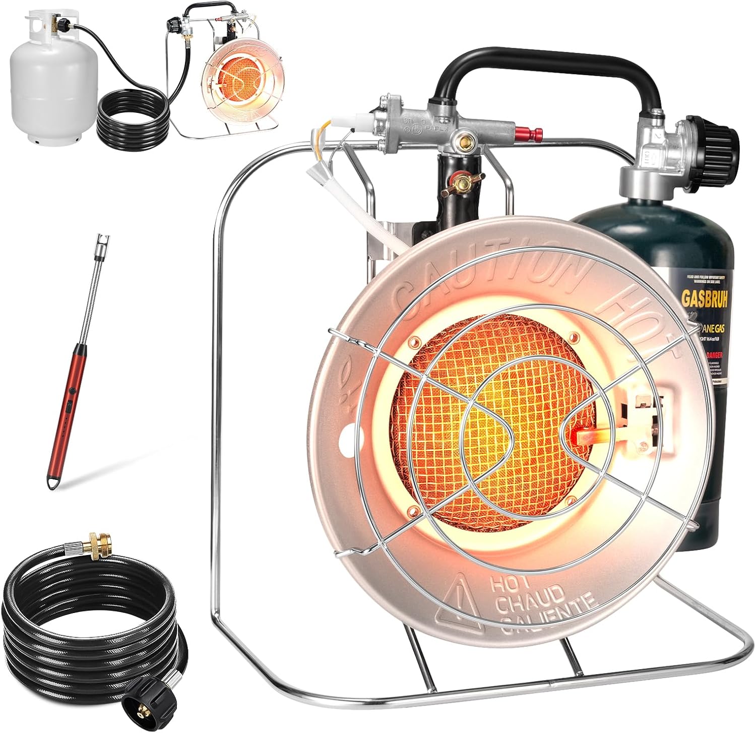 Versatile 18,000 BTU Gas Heater/Cooker - Stay Warm & Cook Anywhere ...