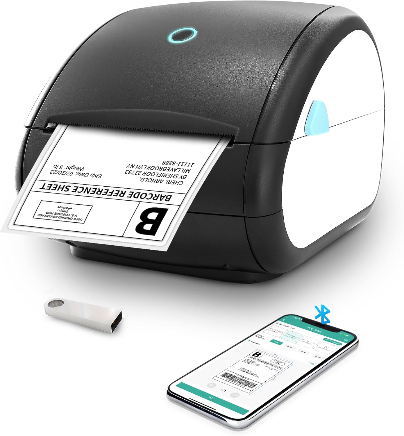 Fast Bluetooth Shipping Label Printer - Easy Connect, Crisp Prints ...
