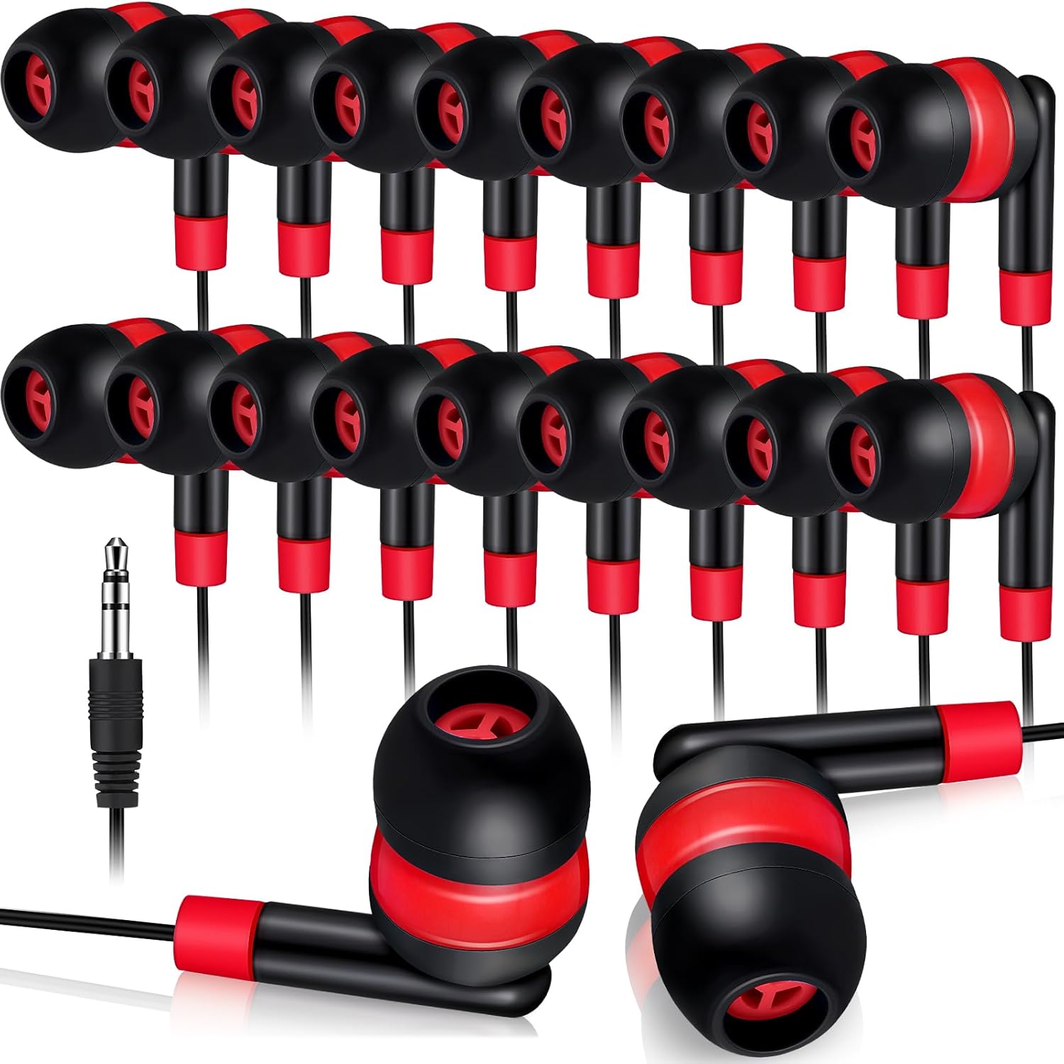 Kanayu Red Classroom Earbuds 100 Pack – GearMustHave
