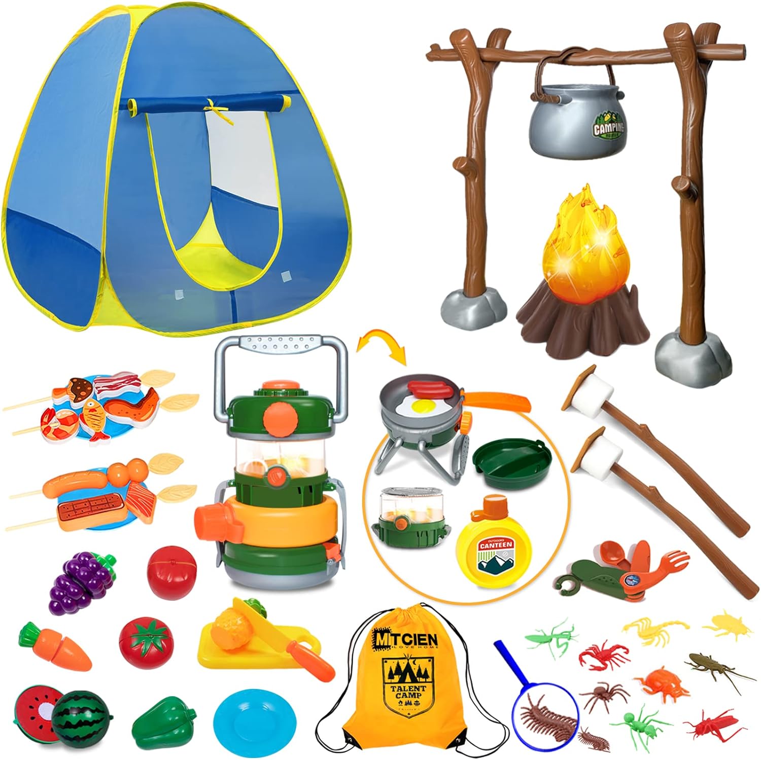 MIXUN Kids Pretend Camping Set with Realistic Sounds – GearMustHave