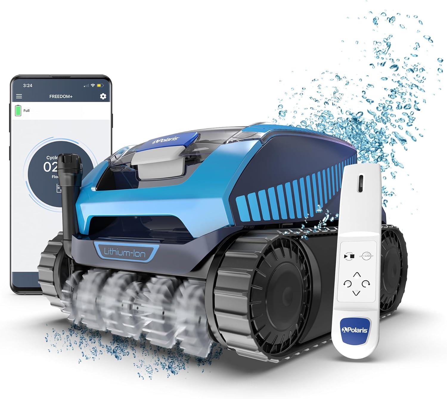 Polaris Freedom Plus Robotic Pool Cleaner - Up to 50 ft - Remote Contr ...