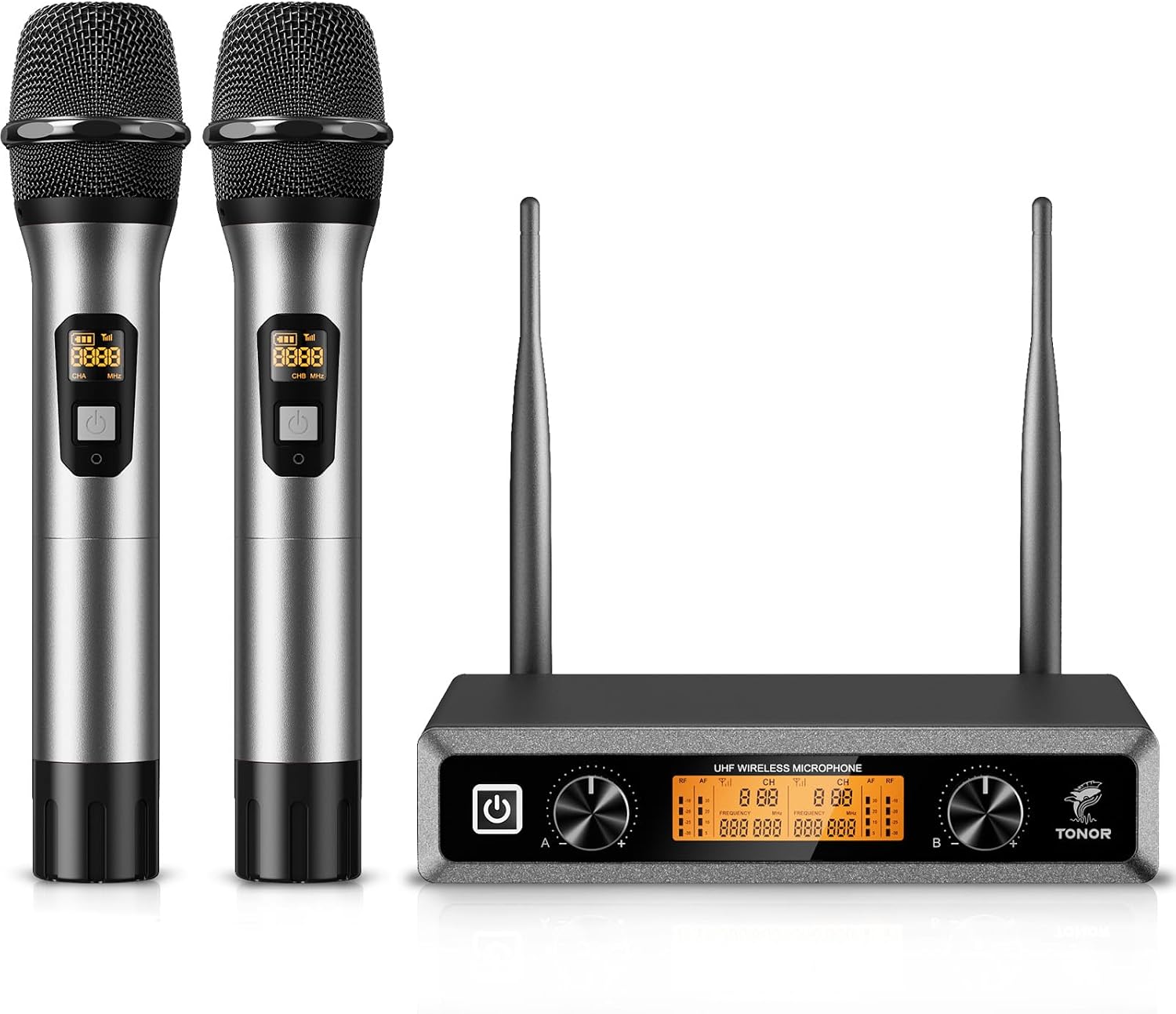 TONOR Professional Wireless Karaoke Microphones - 15 UHF Channels for ...